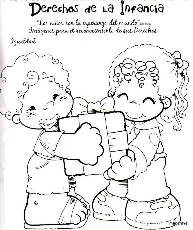 Colorear Derechos De Los Niños Colorear Dibujos Infantiles